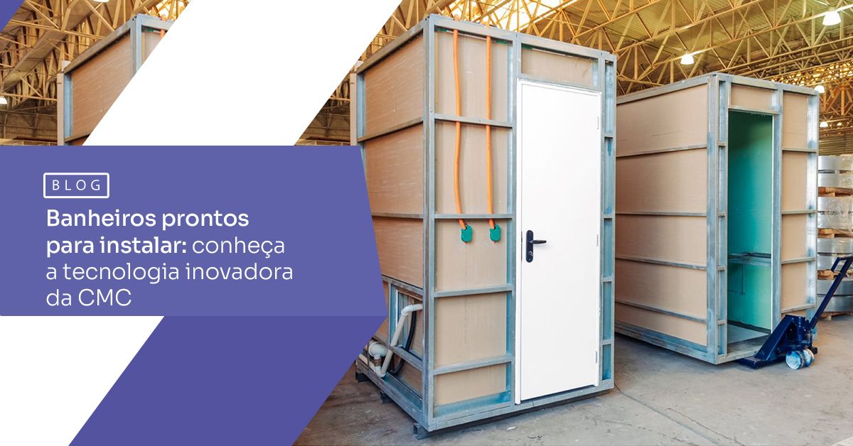 Banheiros prontos para instalar: tecnologia CMC - CMC Modular